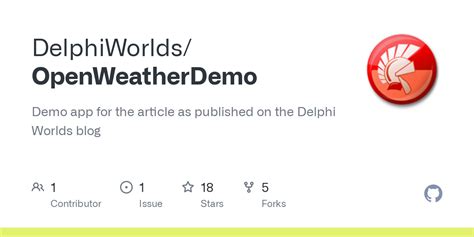 Github Delphiworldsopenweatherdemo Demo App For The Article As