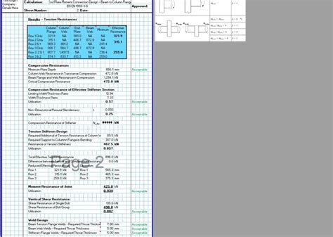 End Plate Connection Design Excel Web Combined Stiffeners 3 Civilweb Spreadsheets
