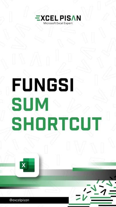 fungsi sum shortcut microsoft excel belajarexcel rumusexcel