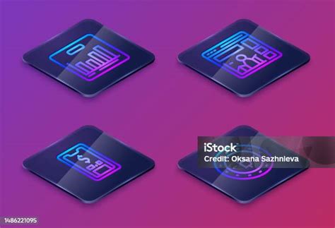 아이소메트릭 라인 파이 차트 인포그래픽 달러가 있는 모바일 웹사이트 성장 및 비트코인을 설정합니다 파란색 사각형 버튼입니다 벡터 0명에 대한 스톡 벡터 아트 및 기타 이미지