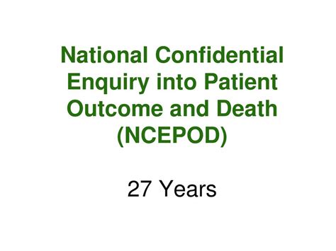 Ncepod Report For Sepsis Study Ppt Download