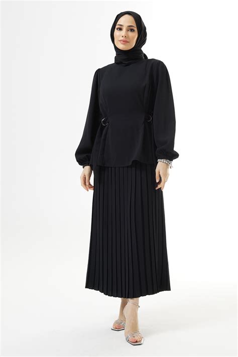 Pleated Skirt Suit Purple