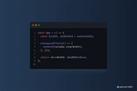 Saikumar Bolisetti On Linkedin React Javascript Uselayouteffect
