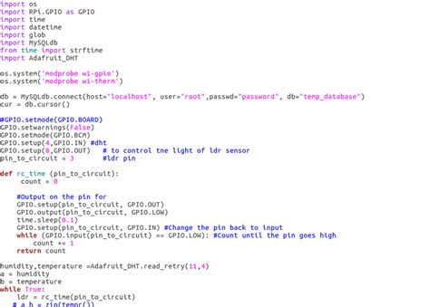 Sample Of Python Program Showing Updating Sensor Value Into Database Download Scientific Diagram