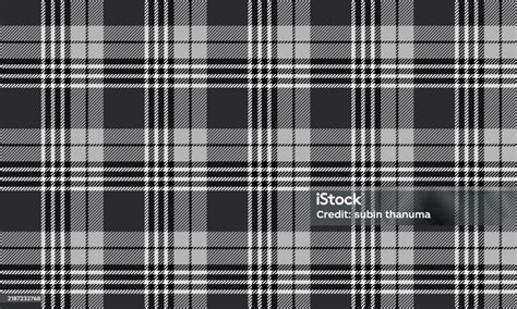 격자 무늬 직물 패턴 검정 흰색 회색 섬유 및 옷 스커트 바지 또는 장식용 직물 디자인에 대한 이음새가 없습니다 벡터 일러스트 레이 션 격자무늬에 대한 스톡 벡터 아트 및