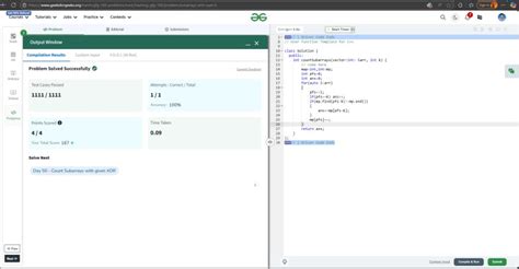Amit Mondal On Linkedin Gfg160daysofcode Geeksforgeeks Codingchallenge Subarrayswithsumk