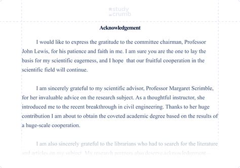 Dissertation Acknowledgements How To Write And Examples