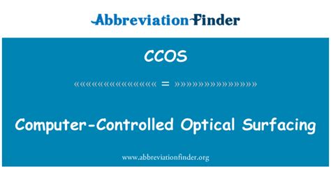 Ccos Definición Revestimiento óptico Controlado Por Ordenador Computer Controlled Optical