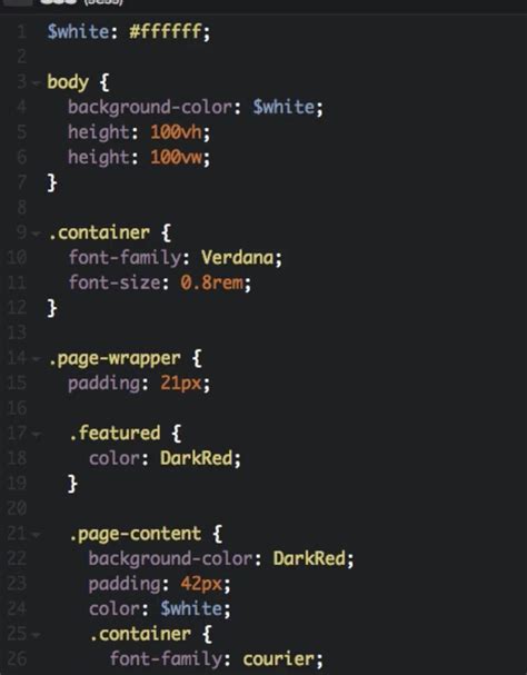 Introduction To Variables In Scss