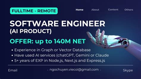 Ngọc Huyền On Linkedin 📣 Remote Fulltime Software Engineer Backend Ai Product 💛offer Up