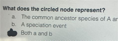 Solved What Does The Circled Node Representa ﻿the Common