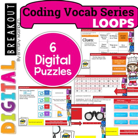 coding vocab digital breakout loops