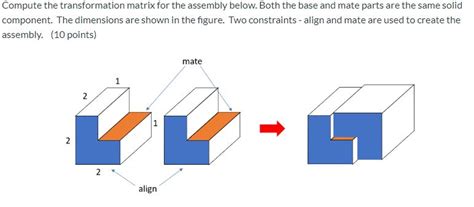 Compute The Transformation Matrix For The Assembly Chegg Com