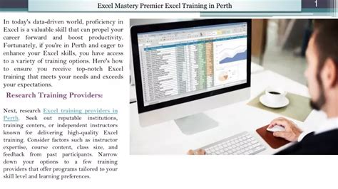 Ppt Excel Mastery Premier Excel Training In Perth Powerpoint Presentation Id12974247