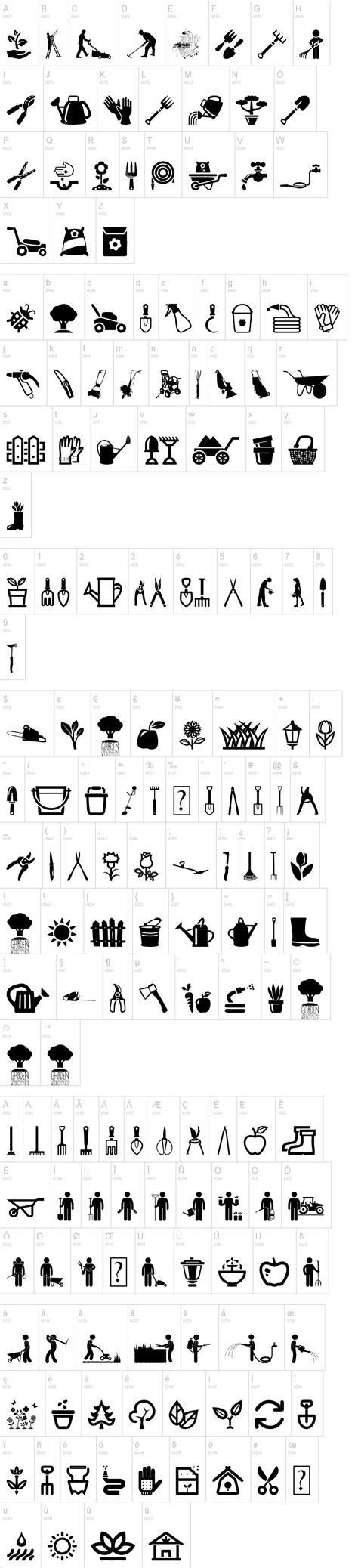 Garden Icons Font Dafont Com
