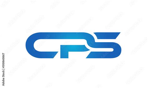Connected Cps Letters Logo Design Linked Chain Logo Concept Stock