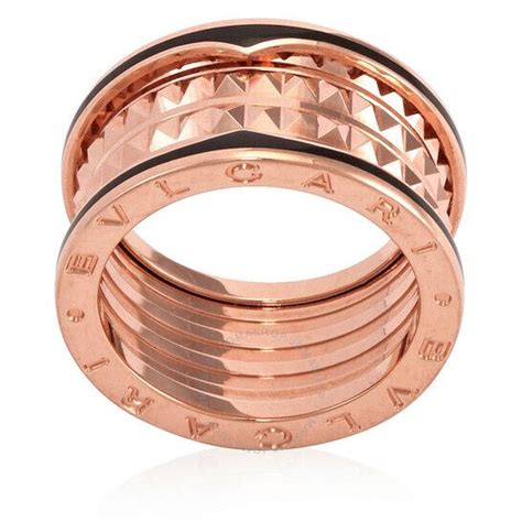 불가리 Bulgari 로즈 골드 비제로원 스커트 반지 Bvlgari 18k Rose Gold B Zero1 Rock Four Band Ring An859089 트렌비