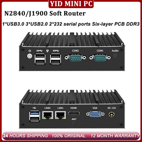 N2480j1900 Soft Router Ddr3 Mini Pc 1usb30 3usb20 2232 Serial