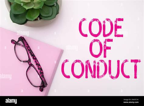 Handwriting Text Code Of Conduct Business Overview Ethics Rules Moral