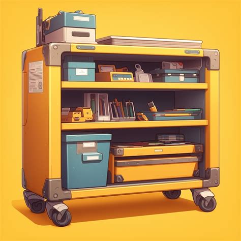 Functional Craft Room Storage Unit Premium Ai Generated Vector