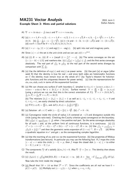 Vector Analysis Lecture Slides Mathematics 6 Docsity