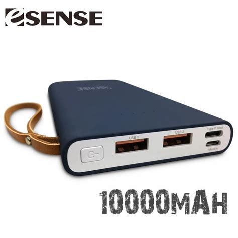 Esense三輸出PD快充行動電源 藍