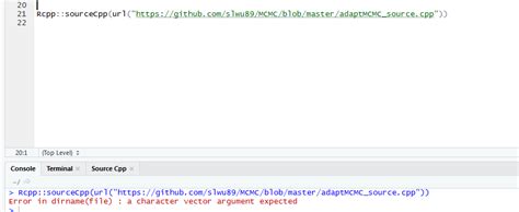 Rcpp How To Source From Online Cpp Open Source Like Github From Rstudio Stack Overflow