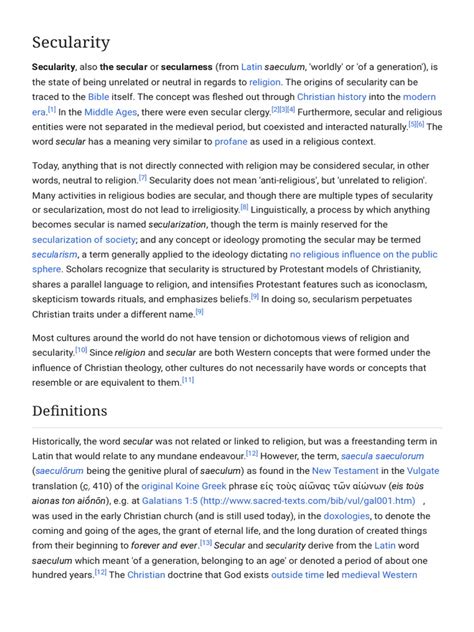 Secularity Wikipedia Pdf Secularity Propositional Attitudes