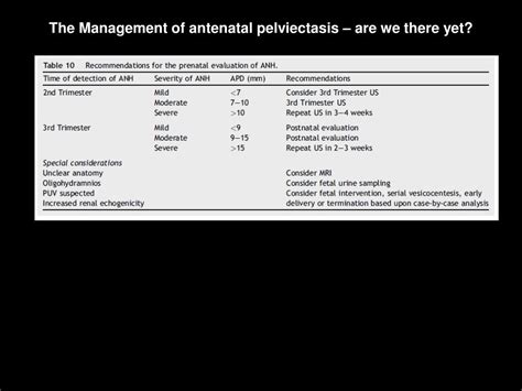 Ppt The Management Of Antenatal Pelviectasis Are We There Yet Powerpoint Presentation Id