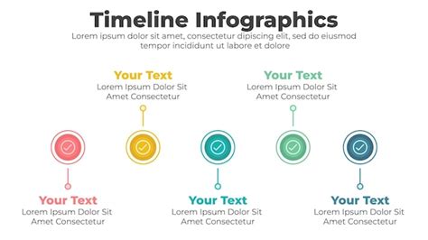 5단계 인포그래픽이 포함된 그래프 및 타임라인 다이어그램의 추상 요소 프리미엄 벡터