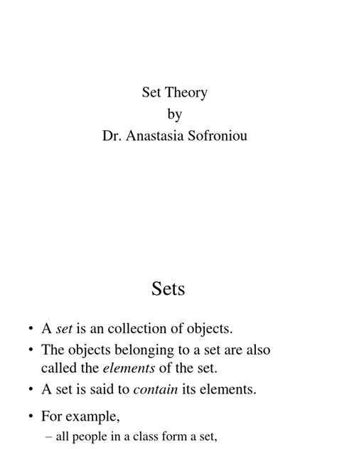 Set Theory 1 Pdf Set Mathematics Mathematics