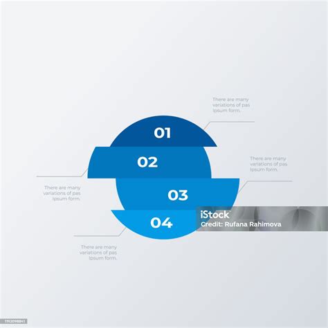 파란색 통계 인포 그래픽 템플릿 디자인입니다 4가지 옵션 단계 또는 프로세스가 있는 비즈니스 개념 인포그래픽 벡터 시각화는 워크