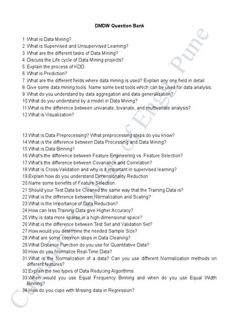 dmdw lab oral question bank pdf cluster analysis statistical classification
