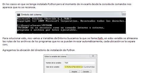 Uruleando Python No Se Reconoce Como Un Comando Interno O Externo