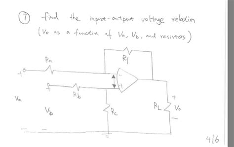 Solved Find The Input Output Voltage Relation V0 As A