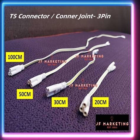 T5 Connector Corner Joint 3 Pin 2 Pin 20cm 30cm 50cm 100cm Shopee Singapore