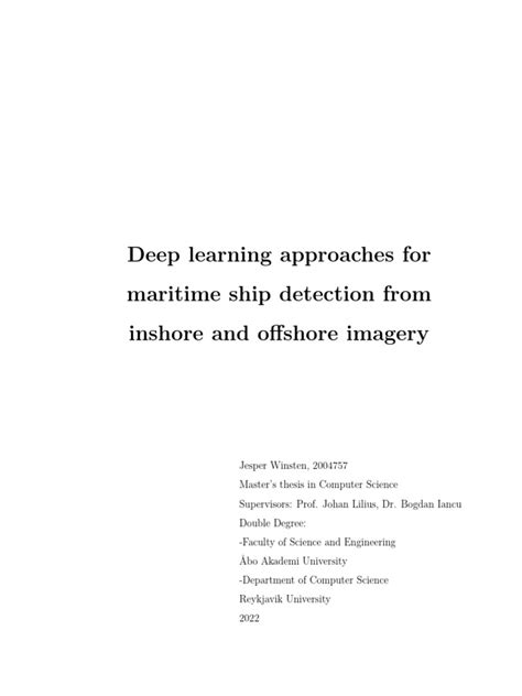 Thesis Deep Learning For Detection Pdf Machine Learning Artificial Intelligence