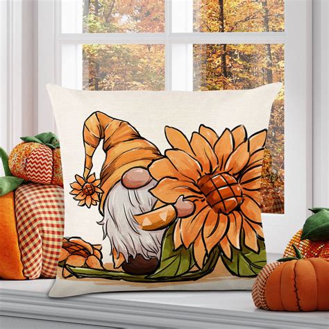 Gaecuw Pillow Orange Lumbar Support Pillow Aesthetic Throw Pillows