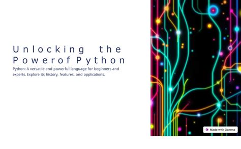 Unlocking The Power Of Python Learning Presentation Pptx