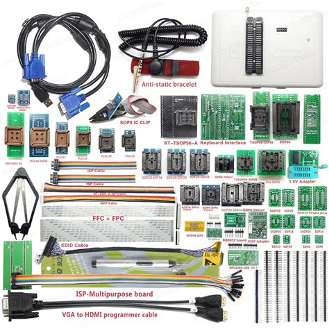 rt809h ic programmer with 51 adapters high speed and portable