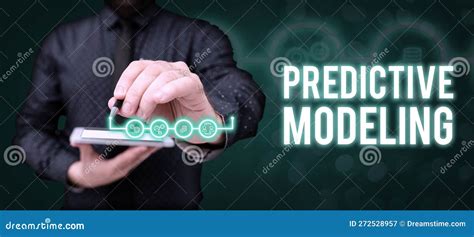 Text Sign Showing Predictive Modeling Word Written On Maintenance Strategy Driven By Predictive