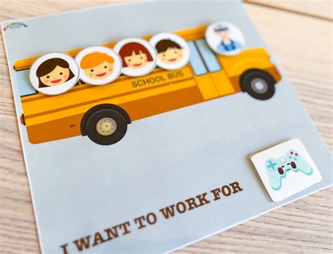 Digital School Bus Token Board Reward Chart Etsy