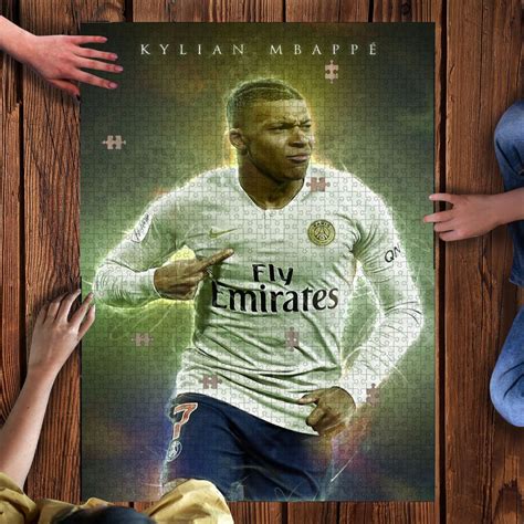 Kylian Mbappe Wooden Jigsaw Puzzle With Box One More Puzzle