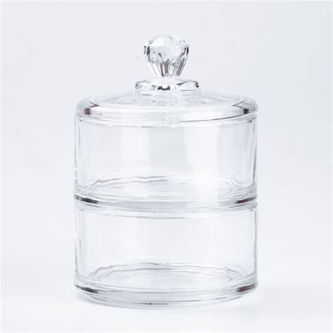 Цукерниця дворівнева скляна Lirmartur Прозорий 300 мл зі скляною