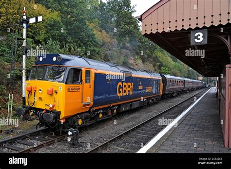 Class 50 Diesel Locomotive 50007 In The Sidings At Bewdley Station