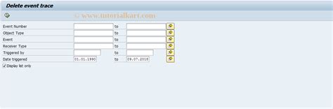 RSWELOGD SAP Tcode Delete Event Trace