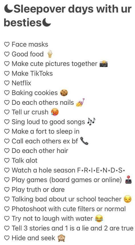 11 Sleepover Things To Do Ideas Sleepover Things To Do Sleepover