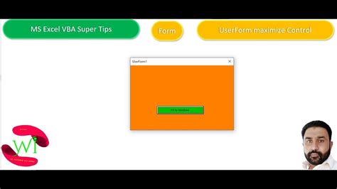 Ms Excel Vba Super Tips Excel Userform Maximize Control Youtube