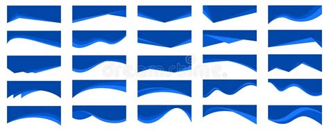 Header Shape Background For Website Design Vector Blue Border For