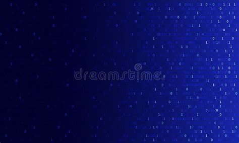 Technology Blue Binary Digital Data Software Programming Code Random Concept Matrix Background